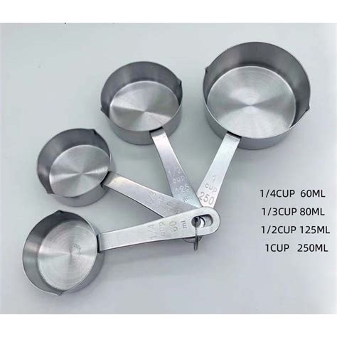 Stainless Steel Measuring Spoon Set Unit Tsp Ml Shopee Philippines