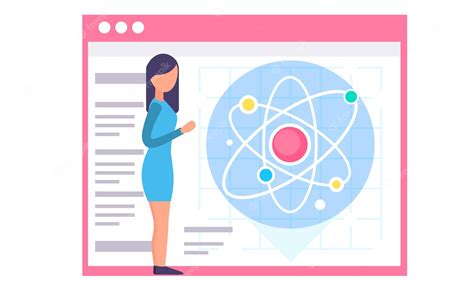 Premium Vector Molecular Atom And The Scientist Woman The Structure