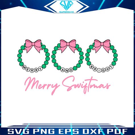 Merry Swiftmas Bracelet Tree Svg