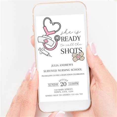 Call The Shots Nursing Invitation Etsy