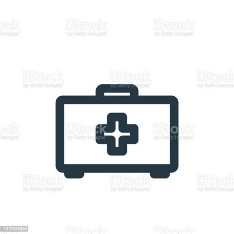 휴일 개념에서 의료 상자 아이콘 벡터 의료 상자 편집 가능한 뇌졸중의 얇은 선 그림 웹 및 모바일 앱 로고 인쇄 미디어에 사용할 의료 상자 선형 기호 0명에 대한 스톡 벡터