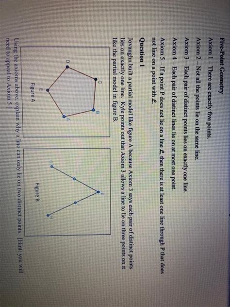 Solved Five Point Geometry Axiom 1 There Are Exactly Five