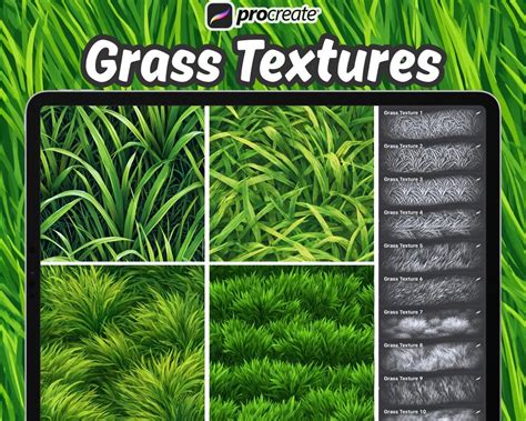 100 Grass Texture Brushes For Procreate Grass Procreate Texture