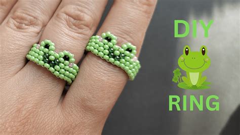 Bead Frog Ring Seed Bead Ring Peyote Stitch Beading Tutorial Youtube