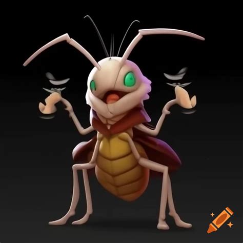 Cartoon Cockroach Waving Outside House Door On Craiyon