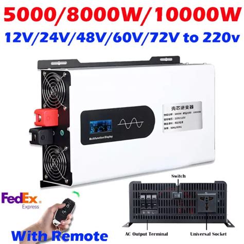 Power Pure Sine Wave Solar Inverter 12v 24v 48v 60v To 220v 5000w 8000w