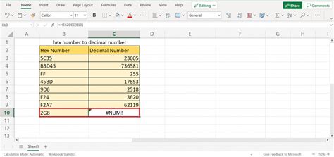 How To Convert Hex Numbers To Decimal Numbers In Excel