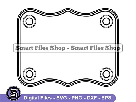 Plaque Outline Svg Plaque Svg Decorative Plaque Svg Plaque Etsy