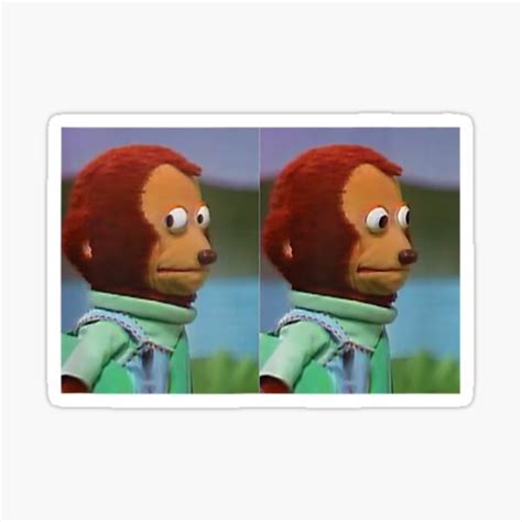 Awkward Look Meme Monkey Puppet Meme Sticker For Sale By