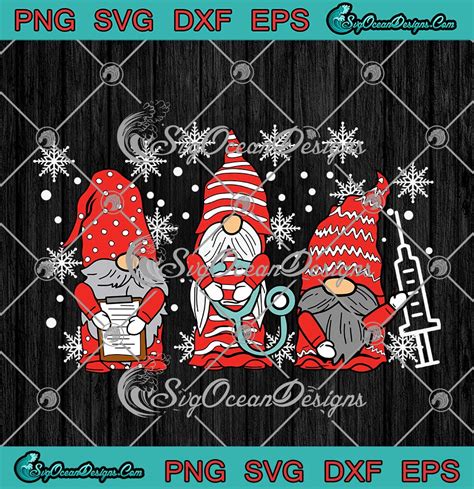 Gnomes Nurse Christmas Nursing Lover Christmas T Svg Nurse Crew 2021
