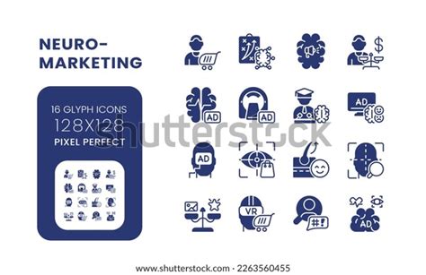 Neuromarketing Black Solid Desktop Icons Pack Stock Vector Royalty Free 2263560455 Shutterstock