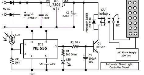 Automatic Street Light Controller Circuit Diagram Rtechnology