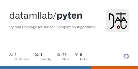 GitHub Datamllab Pyten Python Package For Tensor Completion Algorithms