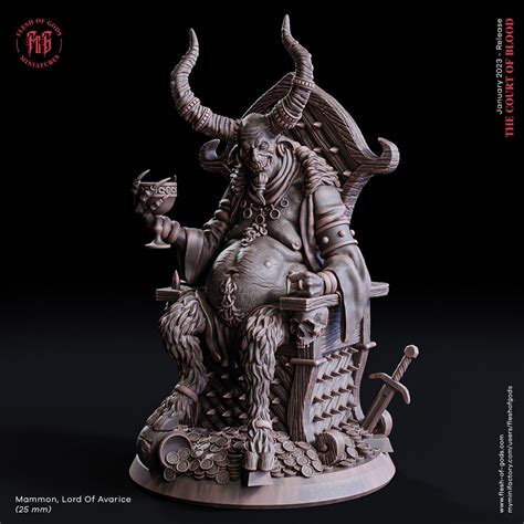 Dandd Mammon Lord Of Avarice Rpg Model Mammon Lord Of Avarice By Flesh