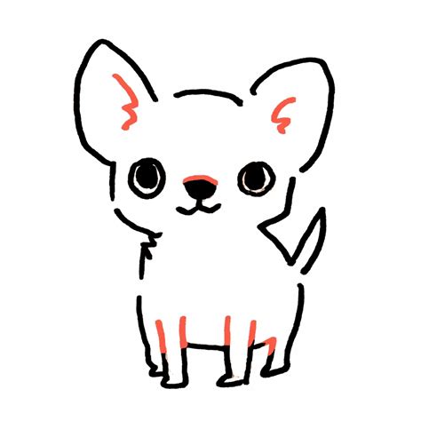 落書きゆるい手書きチワワ｜イラスト・フリー素材なら「シンテリ」