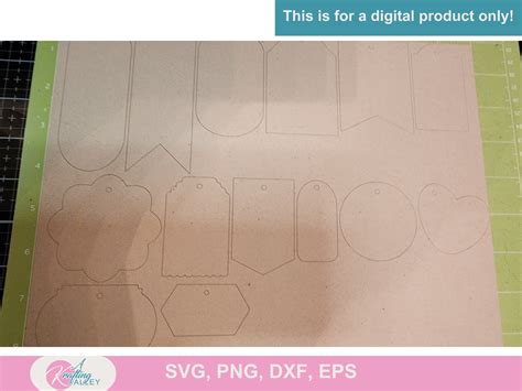Basic Tag Bundle SVG File Various Shape Tags Digital File Tag Etsy