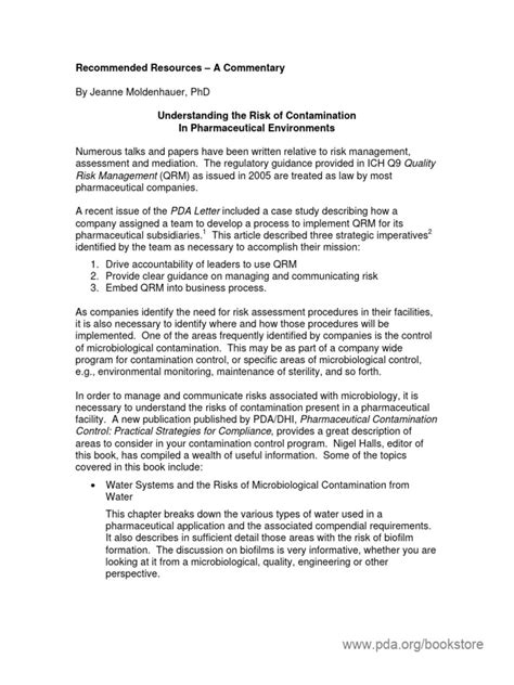 Review Contamination Control Pdf