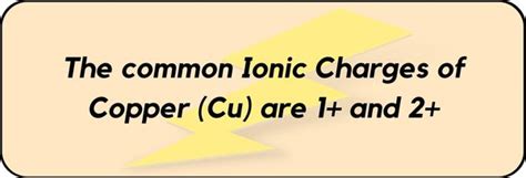 What Is The Ionic Charge Of Copper Cu And Why