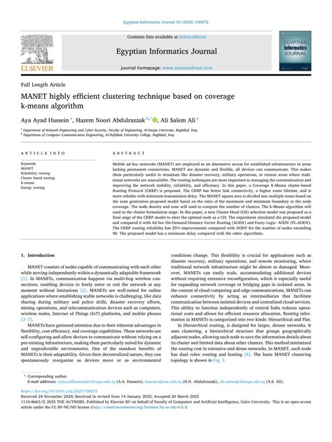 pdf manet highly efficient clustering technique based on coverage k