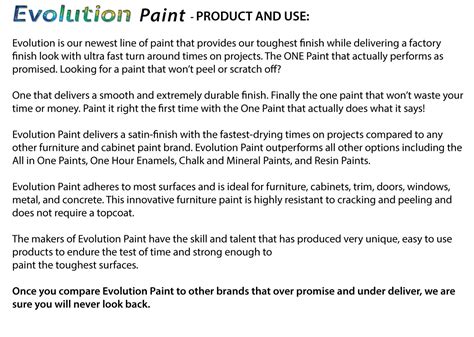 Evolution Paints Farmhouse Paint