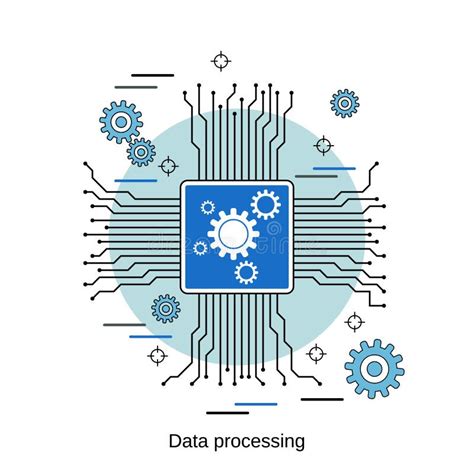 Data Processing Information Computing Vector Concept Stock Vector Illustration Of Element