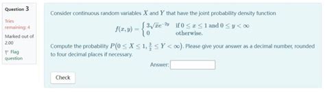 Solved Consider Continuous Random Variables X And Y That