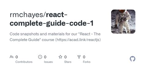 Github Rmchayesreact Complete Guide Code 1 Code Snapshots And