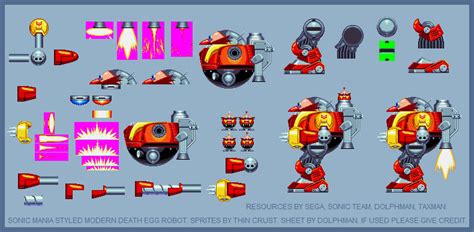 Sonic Mania Modern Death Egg Robot Sprites By Brandonjaeger On Deviantart