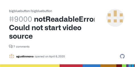 Notreadableerror Could Not Start Video Source · Issue 9000