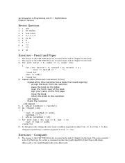 Programming With C Chapter Answers And Exercises Course Hero