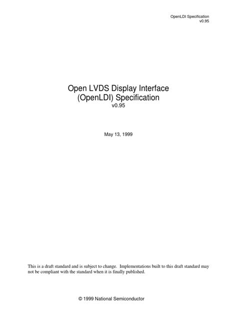 PDF Open LVDS Display Interface Protocol DOKUMEN TIPS