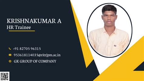 Krishna Kumar A On Linkedin Gkgroupofcompany Internship Recruiting