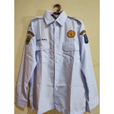 Jual Baju Pdh Putih Free Nama Dan Logo Baju Putih Asnbaju Pdh Asn Indonesiashopee Indonesia