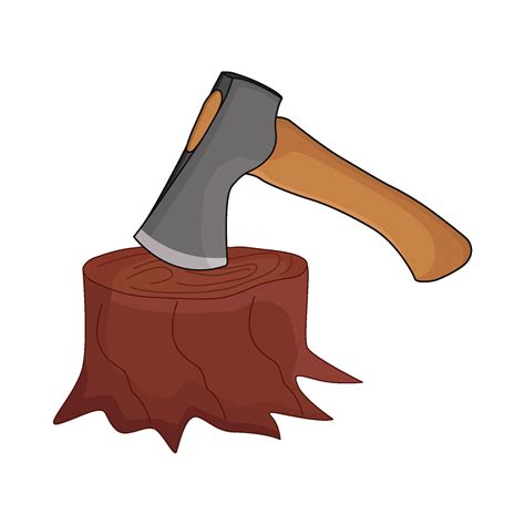 Illustration Of Axe With Tree Stump 47155752 Vector Art At Vecteezy