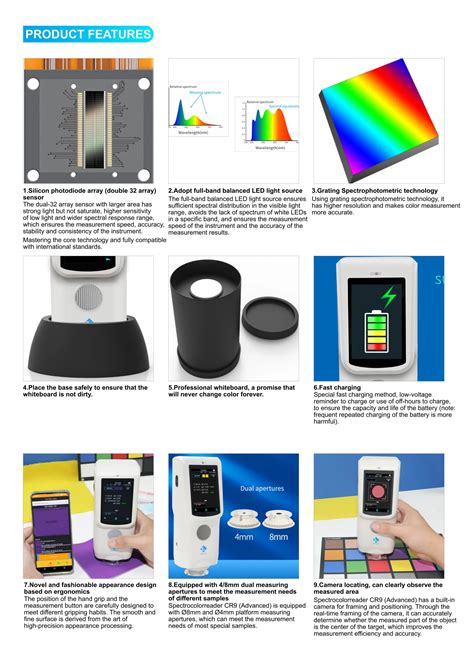 Nh Precision Car Paint Spectrophotometer Portable Handheld Spectrometer Lab Equipment For Print