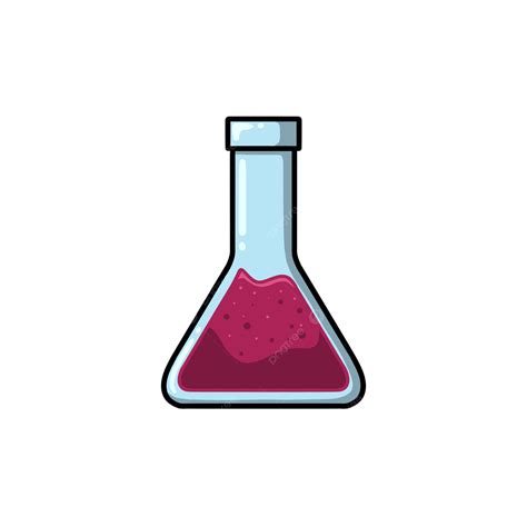 Erlenmeyer Glass Science Icon Vector Illustration Clipary Erlenmeyer