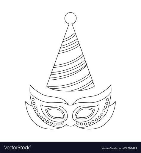 Carnival Mask Cartoon Royalty Free Vector Image