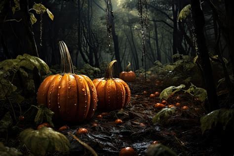 Premium Ai Image Fall Pumpkins