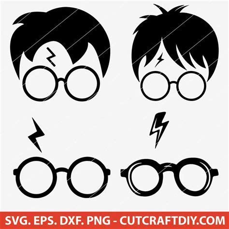 Harry Potter Glasses Svg Harry Potter Svg Hogwarts Svg