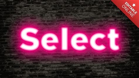 Select Glow Pink Text Effect Generator