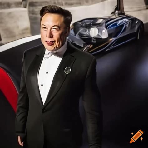 Elon Musk With A Bugatti Chiron On Craiyon