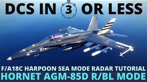 dcs f18 harpoon r bl tutorial agm 85d with radar in sea mode youtube