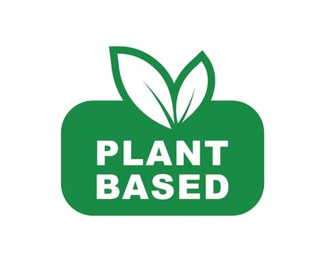 Rótulo à Base De Plantas Logotipo Vegano Emblema De Produto Orgânico E