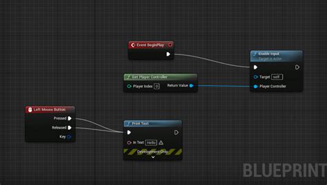 whi input in my blueprints do not work r unrealengine