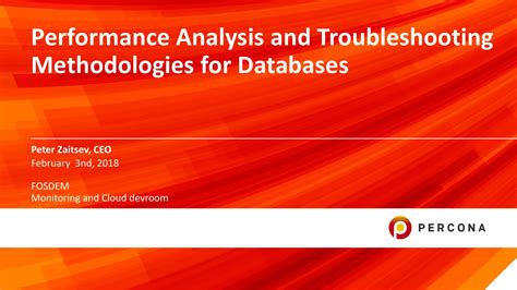 Performance Analysis And Troubleshooting Methodologies For Databases