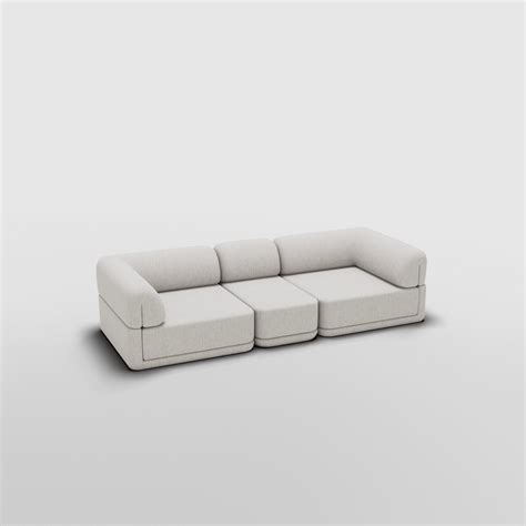 The Cube Sofa Sofa Slim Set Grey Bouclé For Sale At 1stdibs