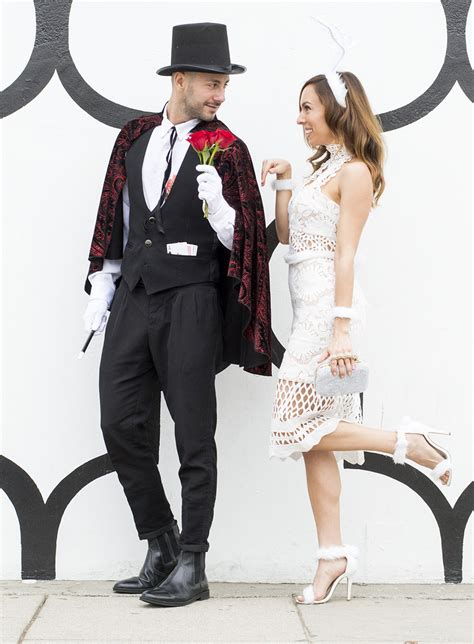 Diy Halloween Couples Costume Magician And White Rabbit