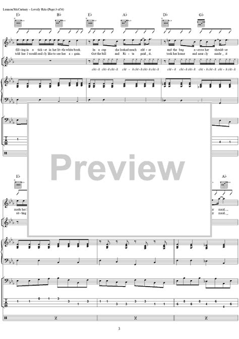 Lovely Rita Sheet Music By The Beatles For Guitar Tabvocalchords