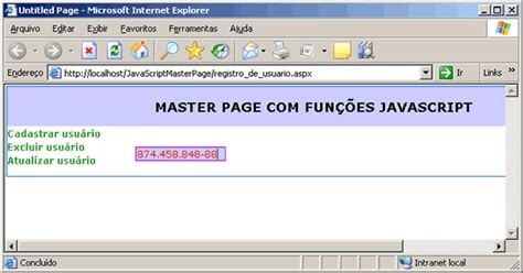 CHAMANDO FUNÇÕES JAVASCRIPT EM ASP NET MASTER PAGE DevMedia