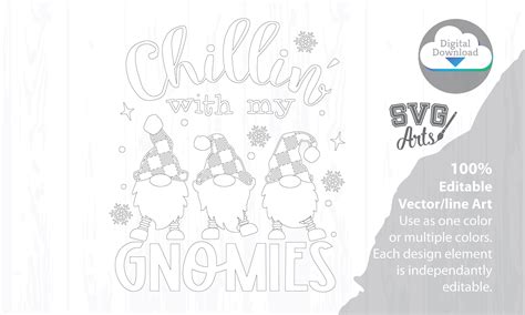 Christmas Gnomies SVG Chillin With My Gnomies SVG Christmas Clip Art